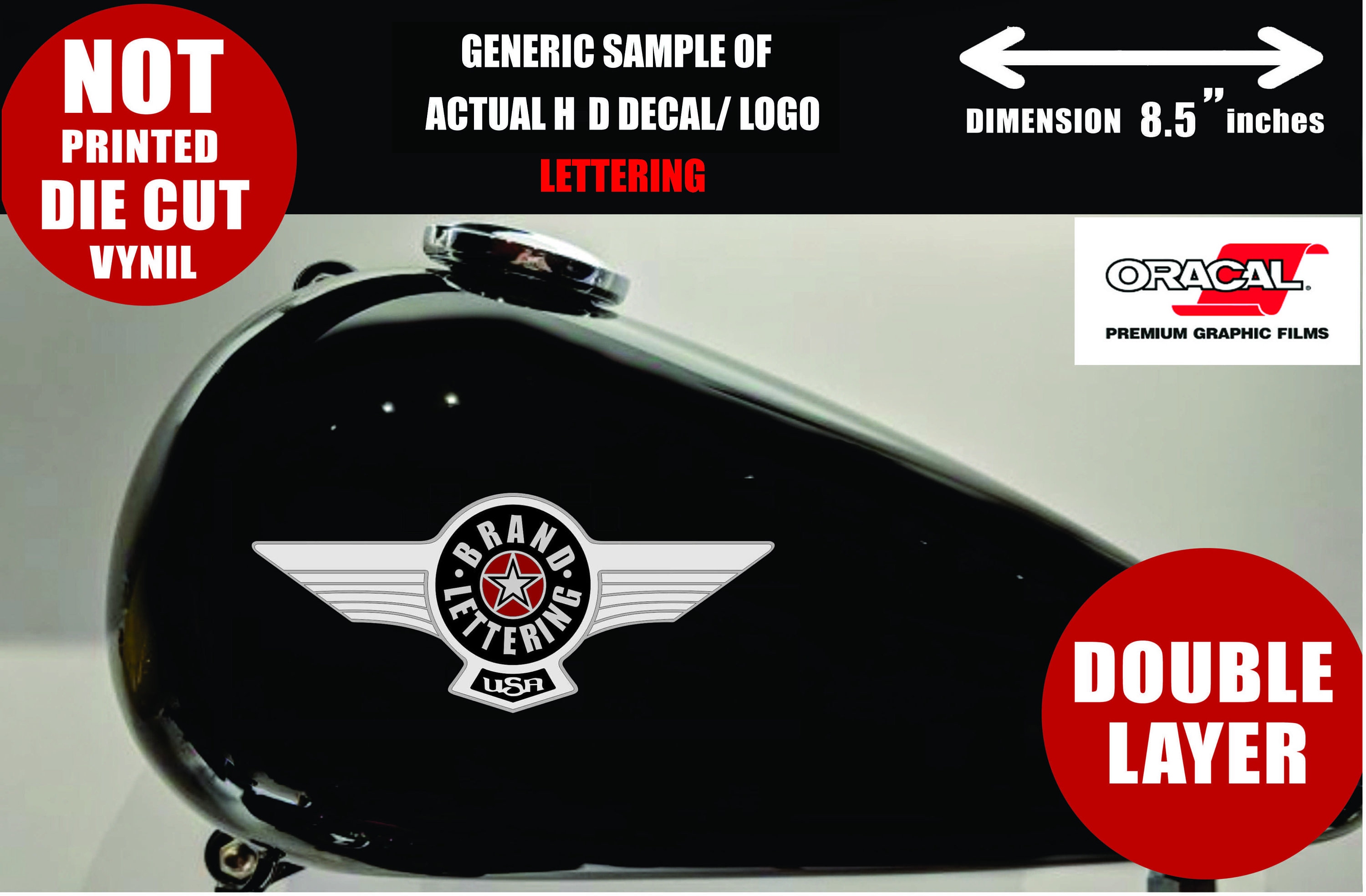 HD Gas Tank STICKER TANK Logo Decal Motorcycle Tank Decals - Etsy