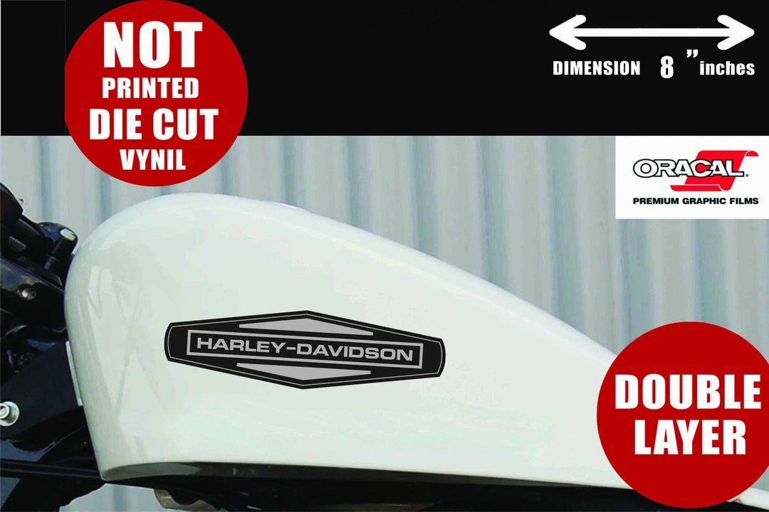 Harley Davidson Gas Tank STICKER TANK Logo Decal Motorcycle Tank Decals ...