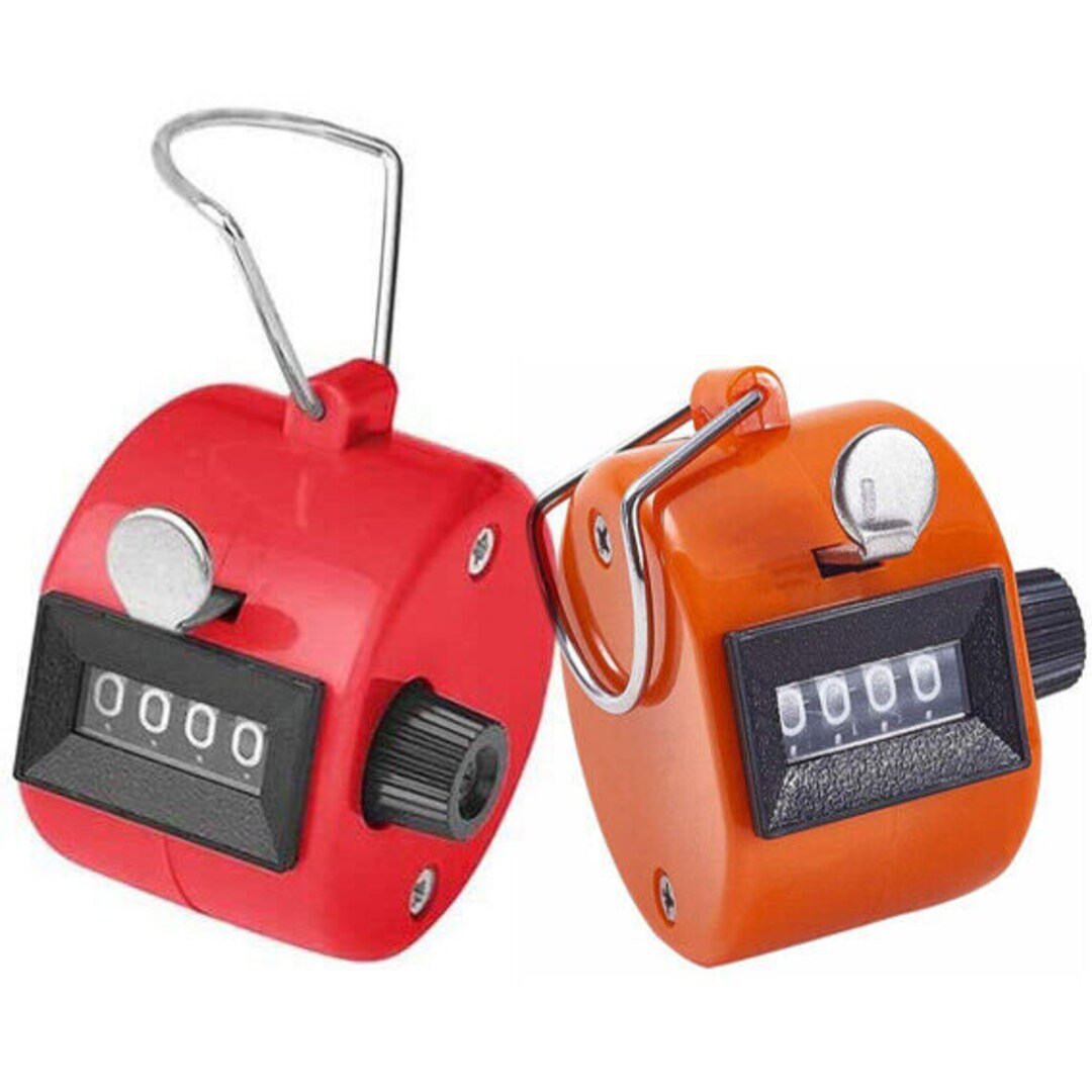 4 Digit Number Dual Clicker Golf Hand Tally Counter Handy Convenient ...