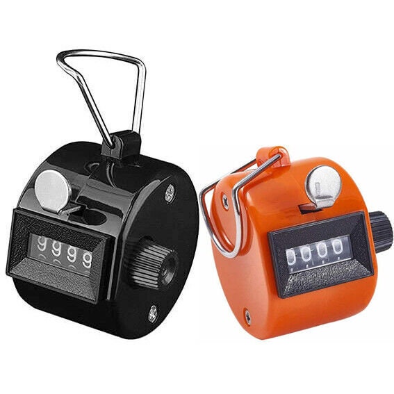 4 Digit Number Dual Clicker Golf Hand Tally Counter Handy Convenient ...