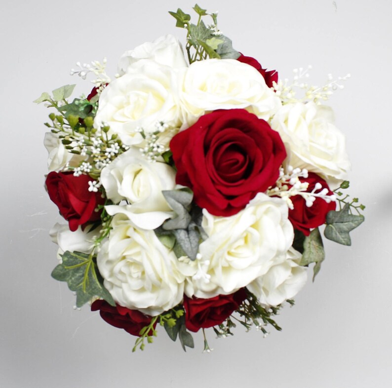 Red Wedding Bouquet Red Bouquet Christmas Bouquet Bridal - Etsy