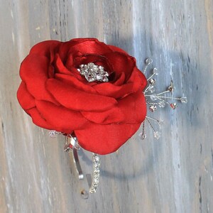 Wrist Corsage Red Wedding Corsage Mothers Corsage Corsage Prom Corsage ...