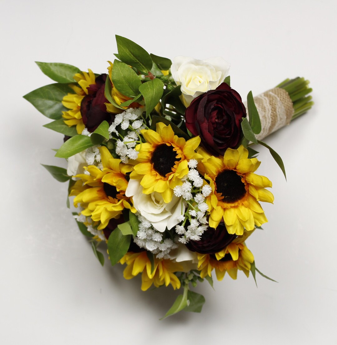 Rustic Wedding Bouquet Country Wedding Bouquet Sunflowers - Etsy