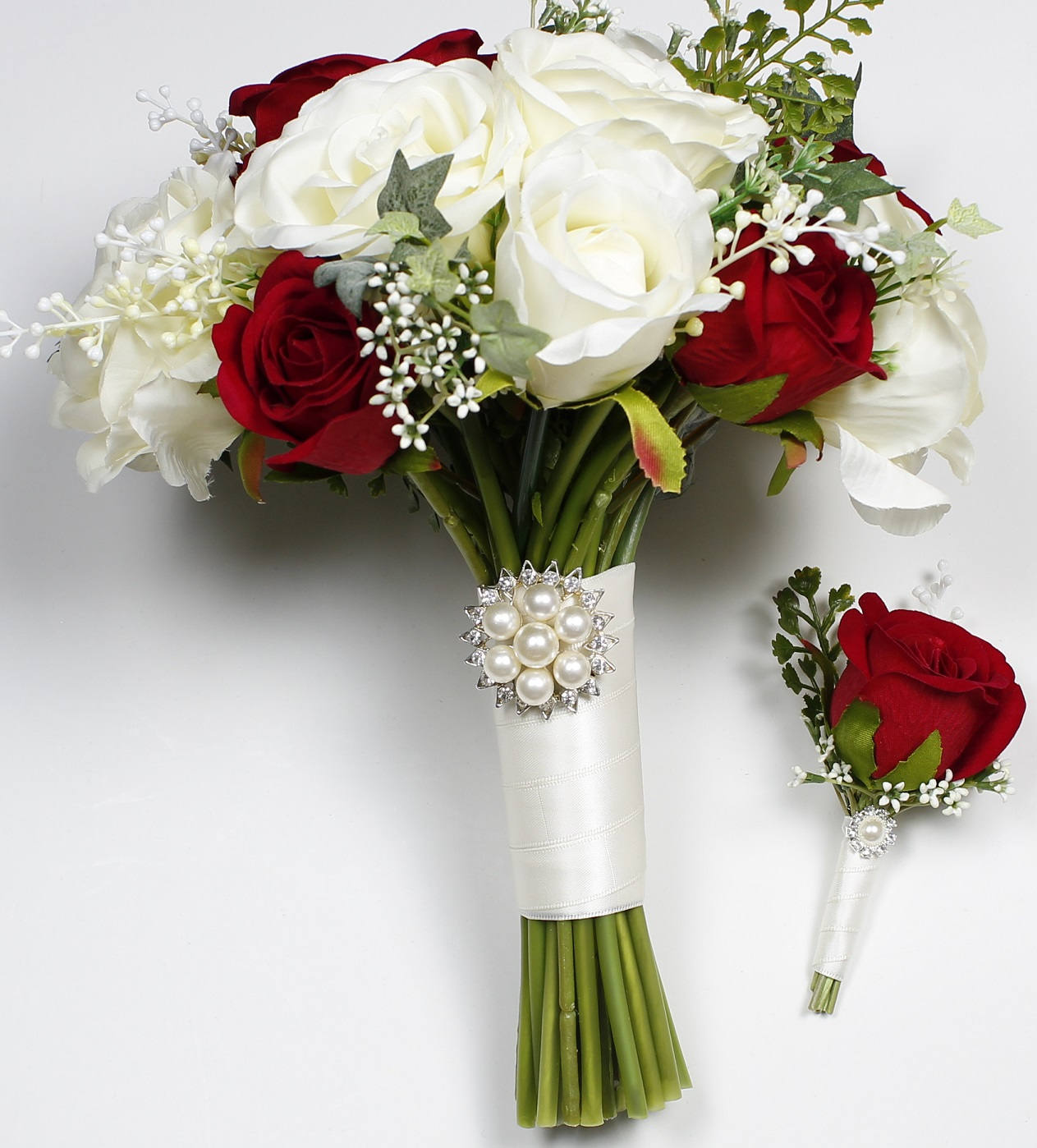 Red Wedding Bouquet Red Bouquet Christmas Bouquet Bridal | Etsy