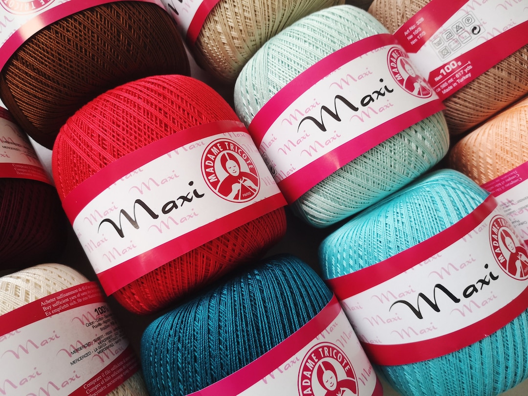 Crochet Cotton Thread Size 10, 100g X 616yds, 3ply, Mercerized Cotton ...