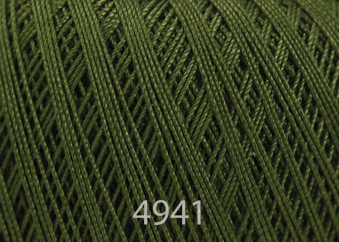 Crochet Cotton Yarn Thread Size 10 100g X 565m 3PLY Green Shades ...
