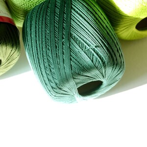 Crochet Cotton Yarn Thread Size 10 100g X 565m 3PLY Green Shades ...