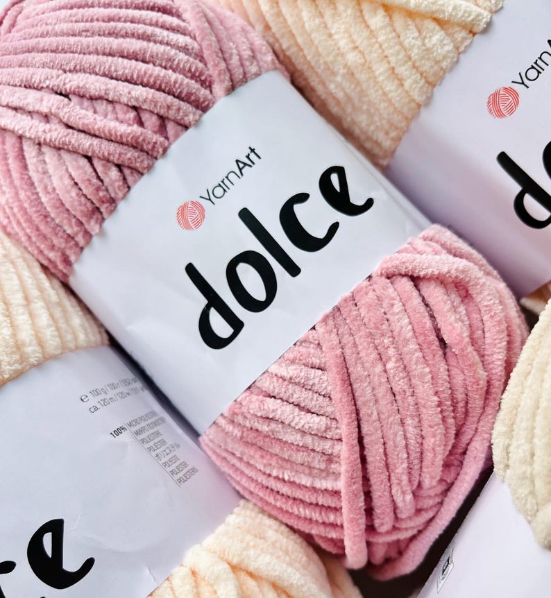 Yarnart Dolce Micro Polyester Yarn Knitting Crochet 100g 120m, Velvet ...