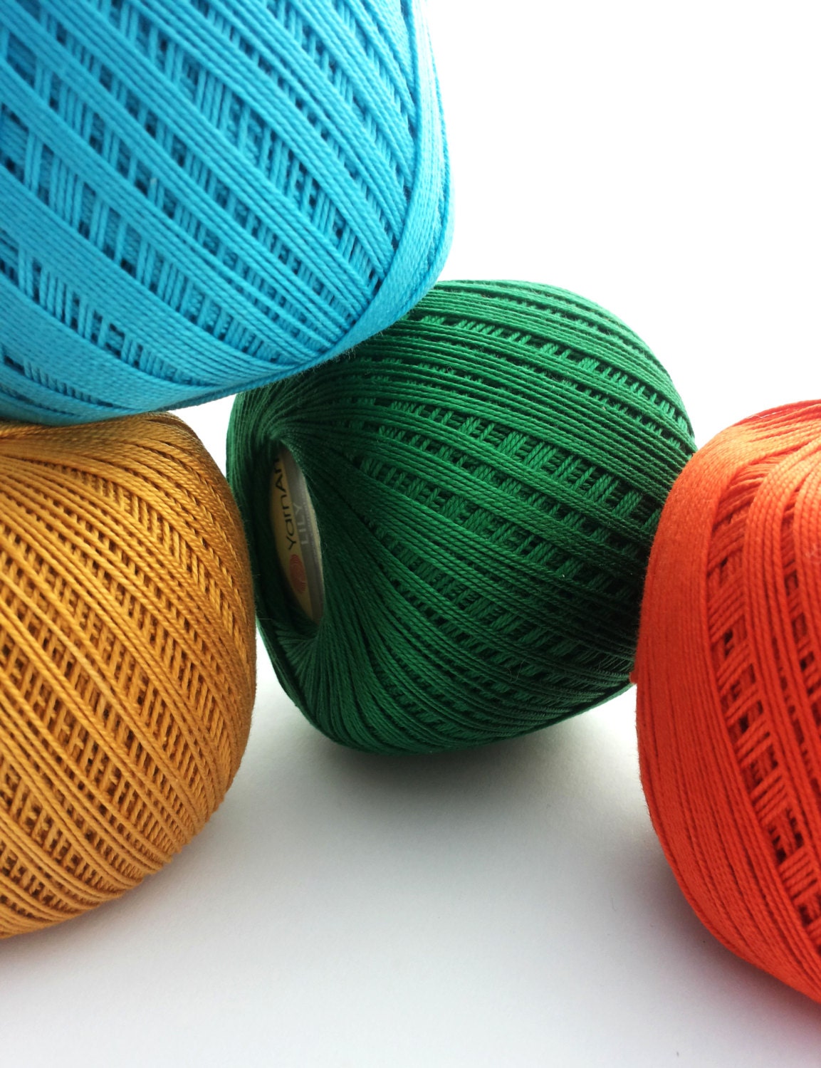 4 X Crochet Cotton Mercerized Thread Yarn 10, Size 10 Thread , 3 Ply ...
