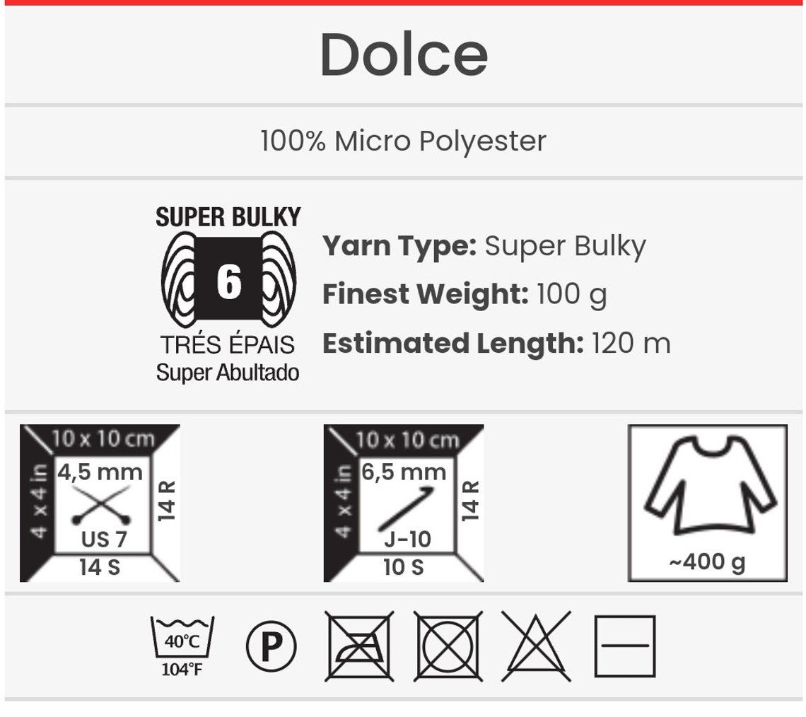 Yarnart Dolce Micro Polyester Yarn Knitting Crochet 100g 120m | Etsy