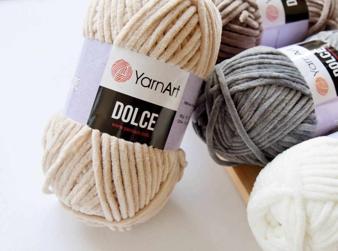 Yarnart Dolce Micro Polyester Yarn Knitting Crochet 100g 120m | Etsy