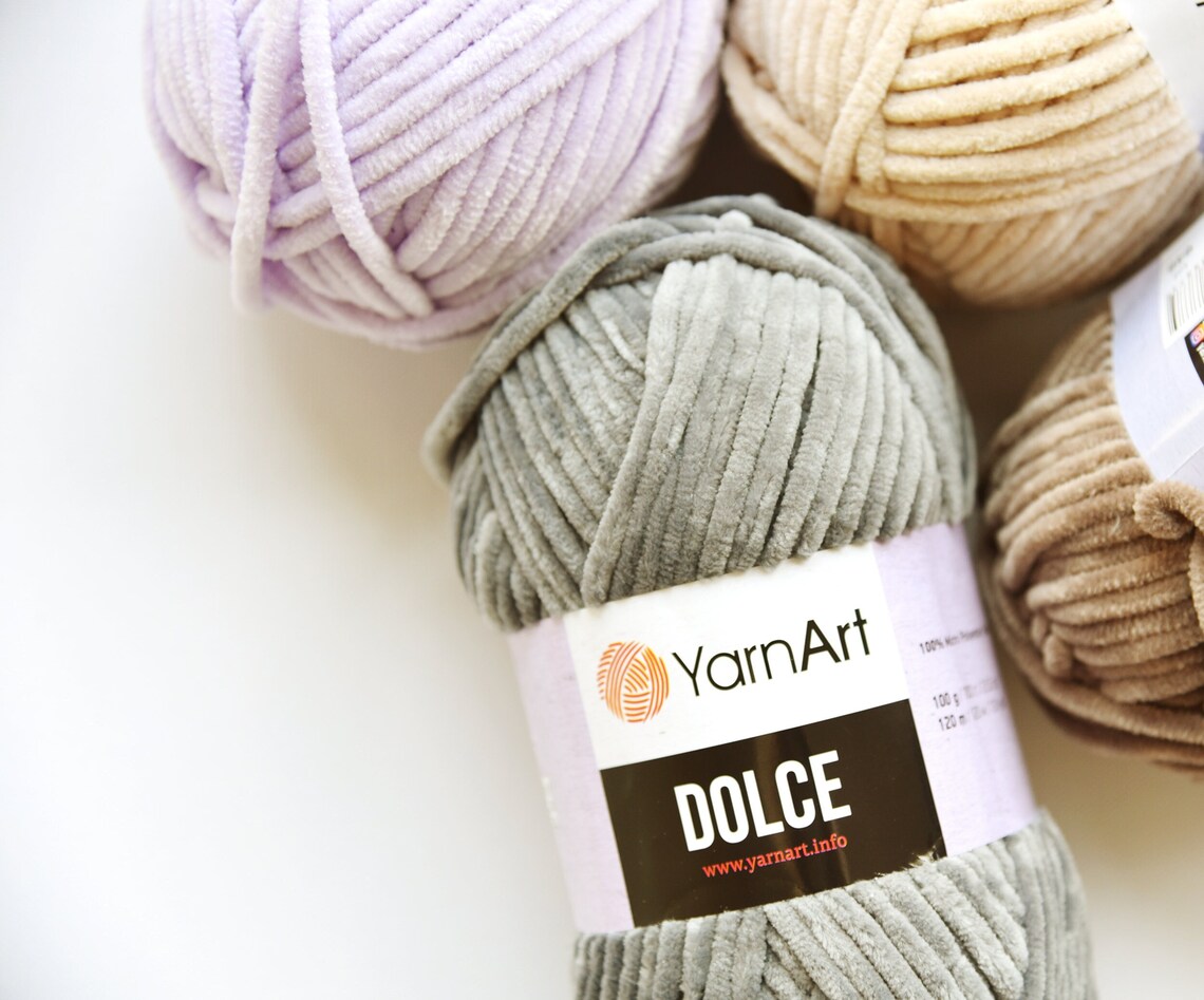 Yarnart Dolce Micro Polyester Yarn Knitting Crochet 100g 120m | Etsy