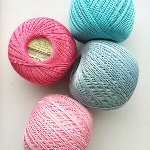 4 X Crochet Cotton Yarn #10, Size 10 Thread , 3 Ply Cotton Yarn, 50g ...