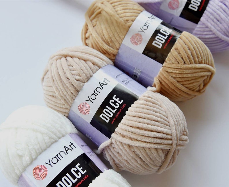 Yarnart Dolce Micro Polyester Yarn Knitting Crochet 100g 120m - Etsy
