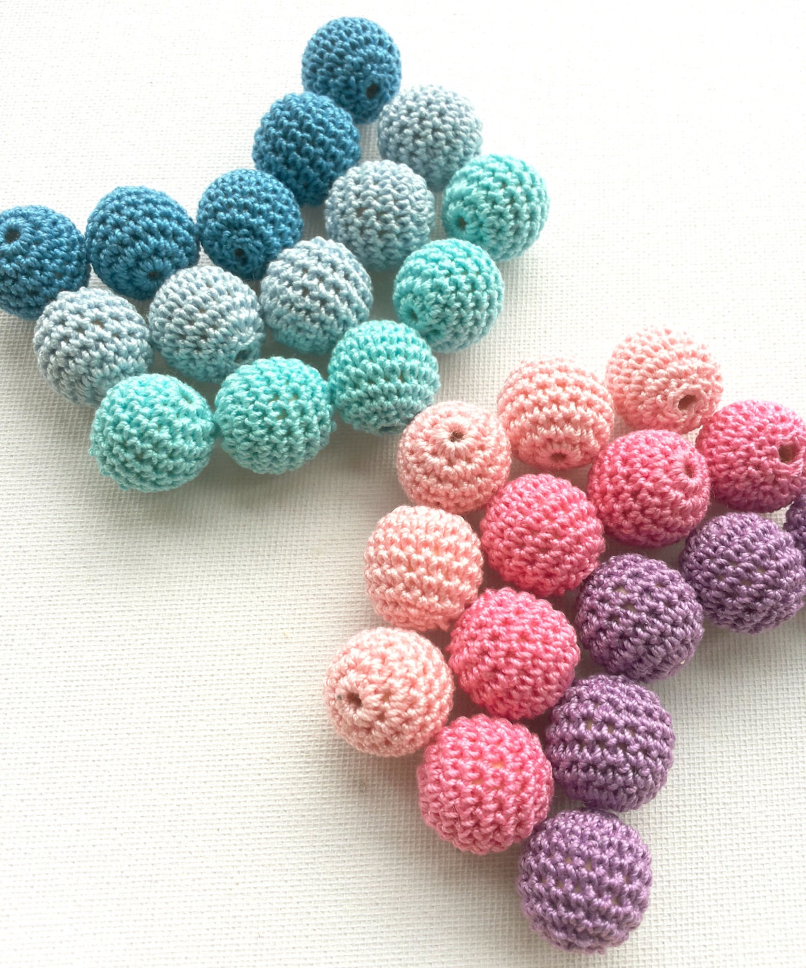 Crochet Beads 30 Pcs Wooden Round Beads Multicolor Bead Mix | Etsy