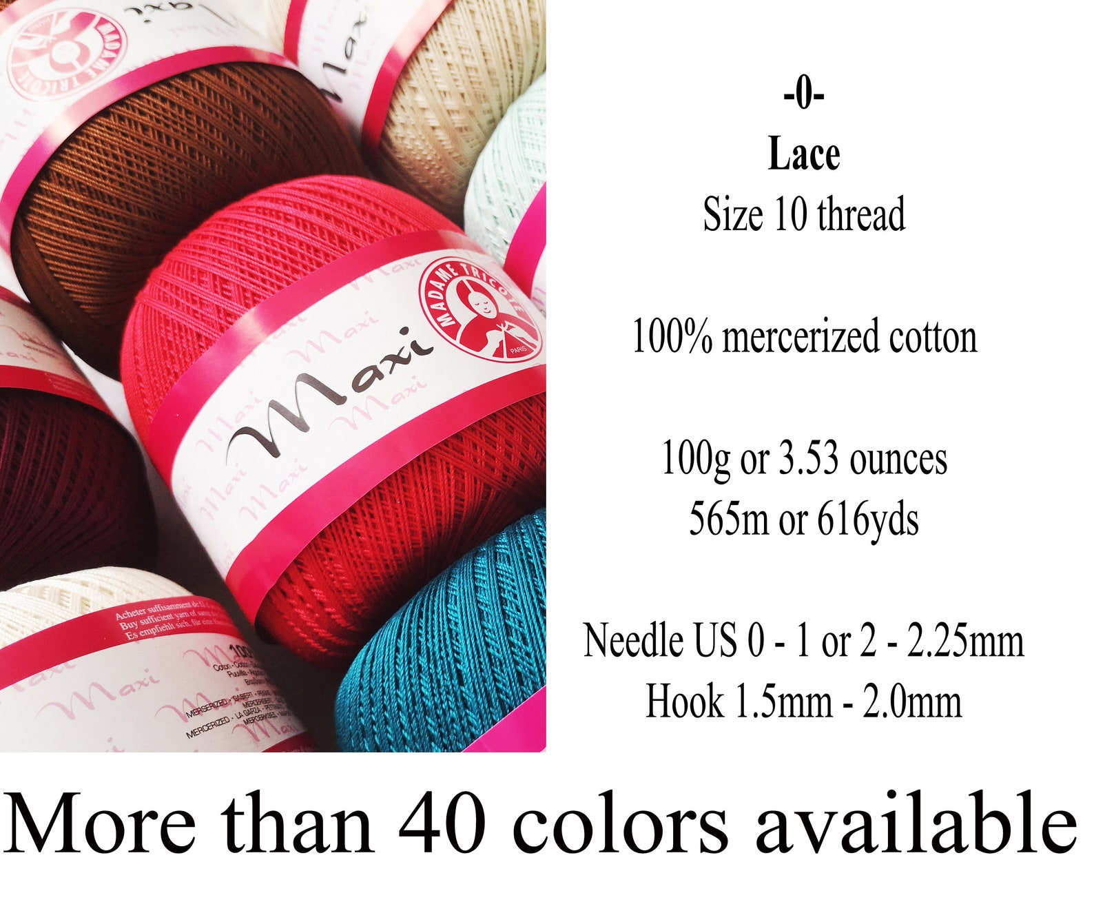 Crochet Cotton Thread Size 10 100g X 616yds 3ply Mercerized | Etsy