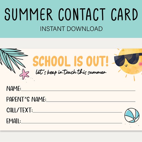 Editable Playdate Calling Card for Kid Printable Summer Play - Etsy