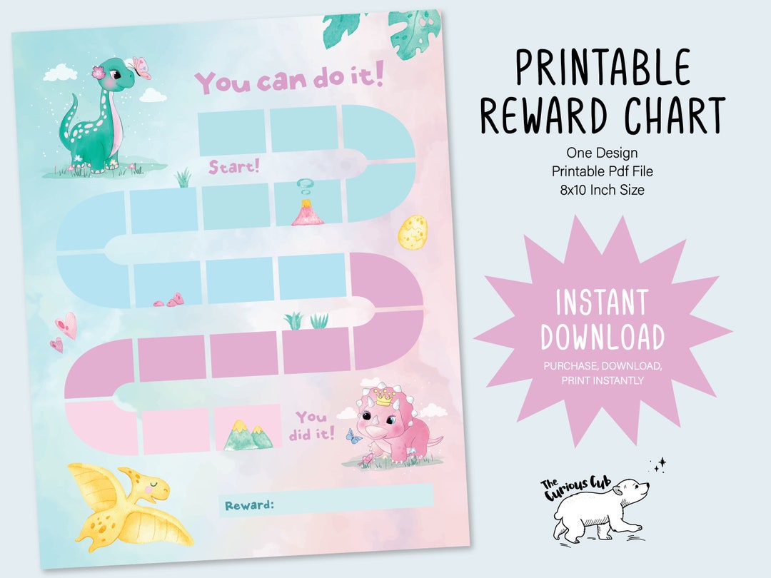 Printable Dinosaur Reward Chart | Dinosaur Behavior Chart | Daily Chore ...