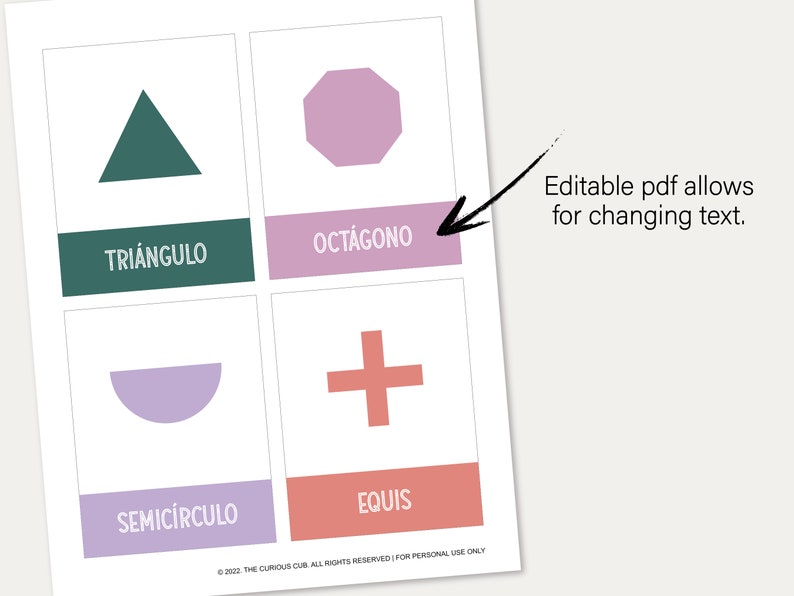 Shape Flashcards Printable | Modern Shape Flash Cards | Preschool ...