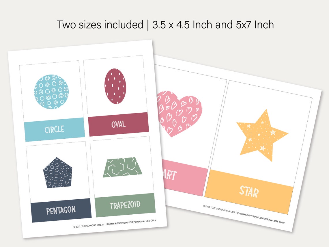 Shape Flashcards Printable | Modern Pattern Shape Flash Cards ...