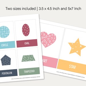 Shape Flashcards Printable | Modern Pattern Shape Flash Cards ...