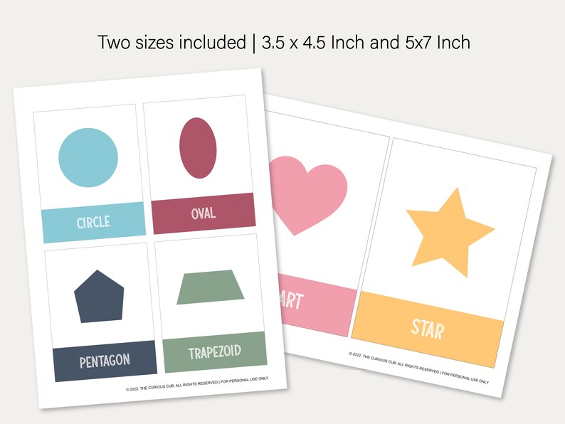 Shape Flashcards Printable | Modern Shape Flash Cards | Preschool ...