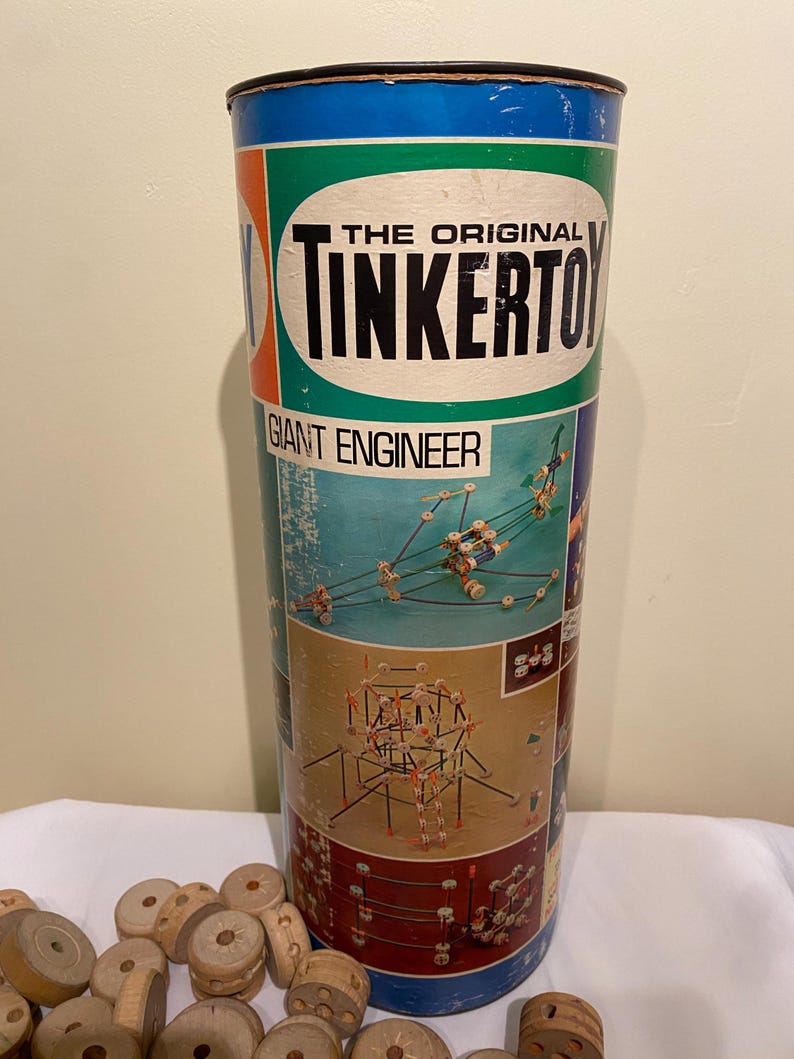 The Original Tinkertoy Construction Set Giant Engineer No. 55 - Etsy