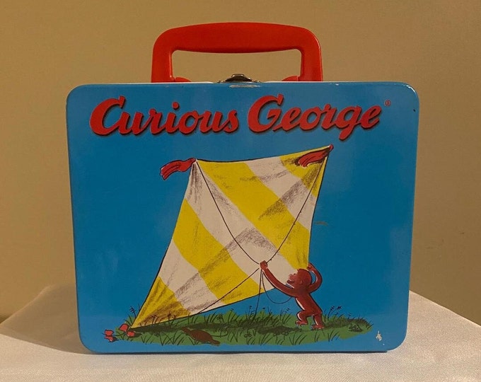 Curious George Blue Metal Lunch Kit Including Collectible Items - Etsy