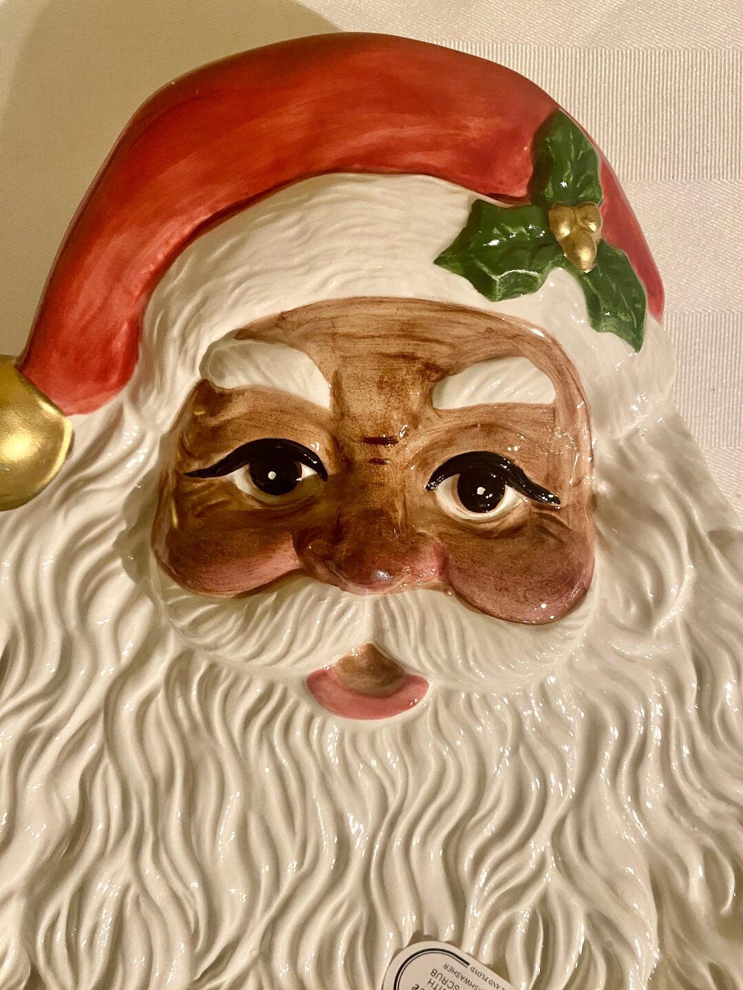 Fitz & Floyd Omnibus Vintage Santa Face Snack Canape Plate 1993 ...