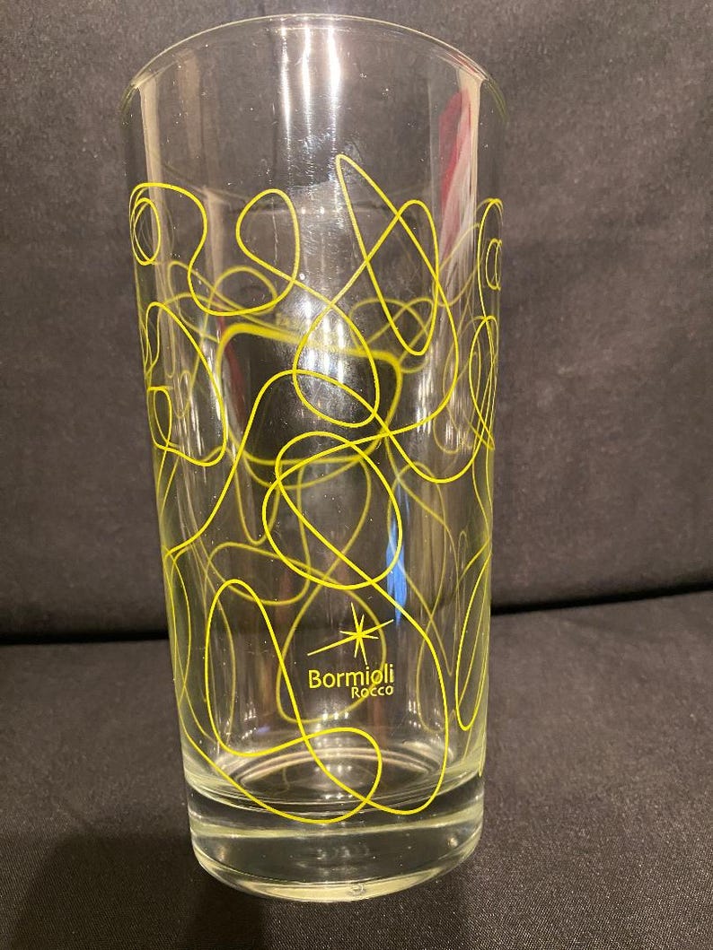 Vintage Bormioli Rocco From Italy Abstract Design Drinking Glasses set ...