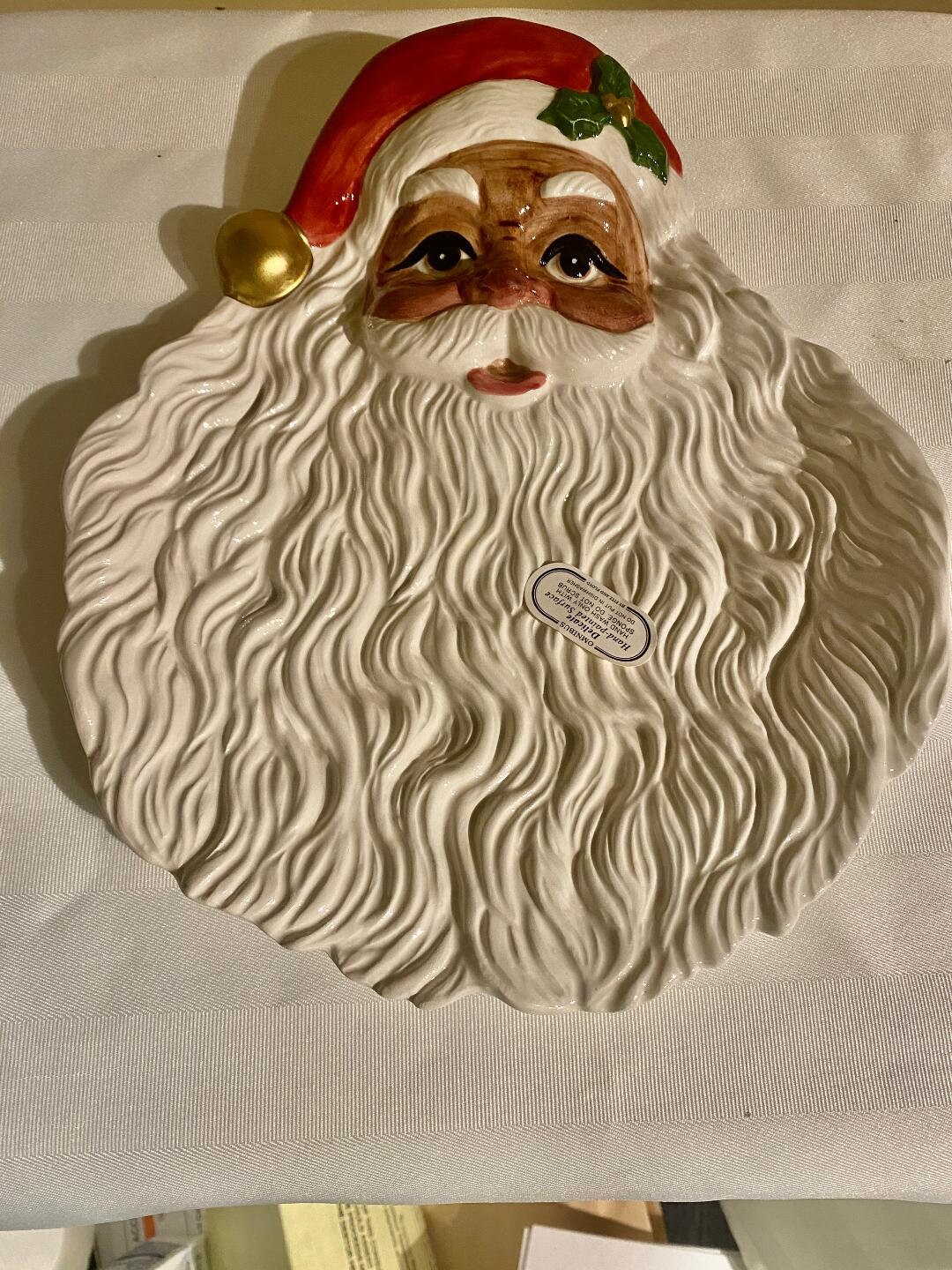 Fitz & Floyd Omnibus Vintage Santa Face Snack Canape Plate 1993 ...