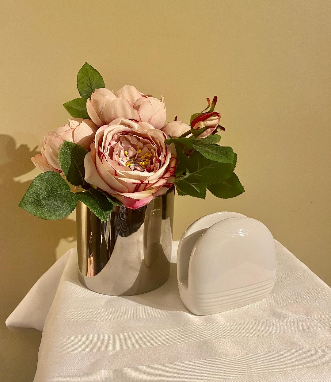 SIGNED SAKURA 30s Style Art Deco Vintage White Napkin Ceramic Letter ...