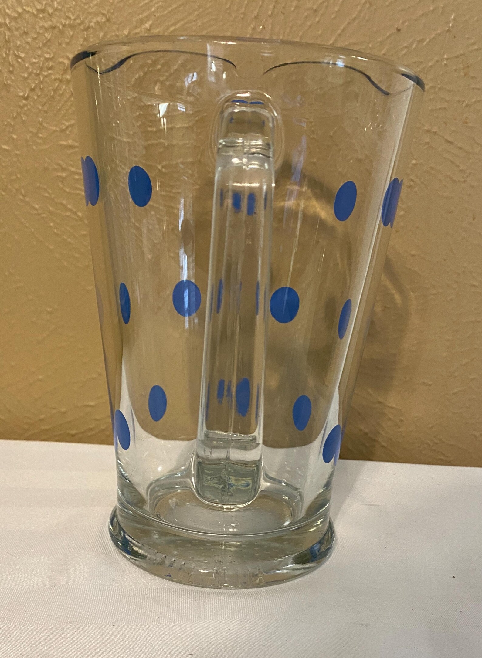 Beautiful Vintage Pressed Glass Blue Polka Dot Libby Pitcher - Etsy