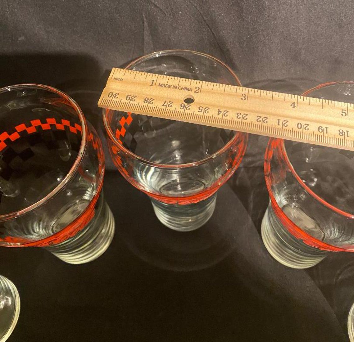 Vintage Coca Cola Checkered Bell Soda Glasses - Etsy