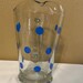 Beautiful Vintage Pressed Glass Blue Polka Dot Libby Pitcher - Etsy