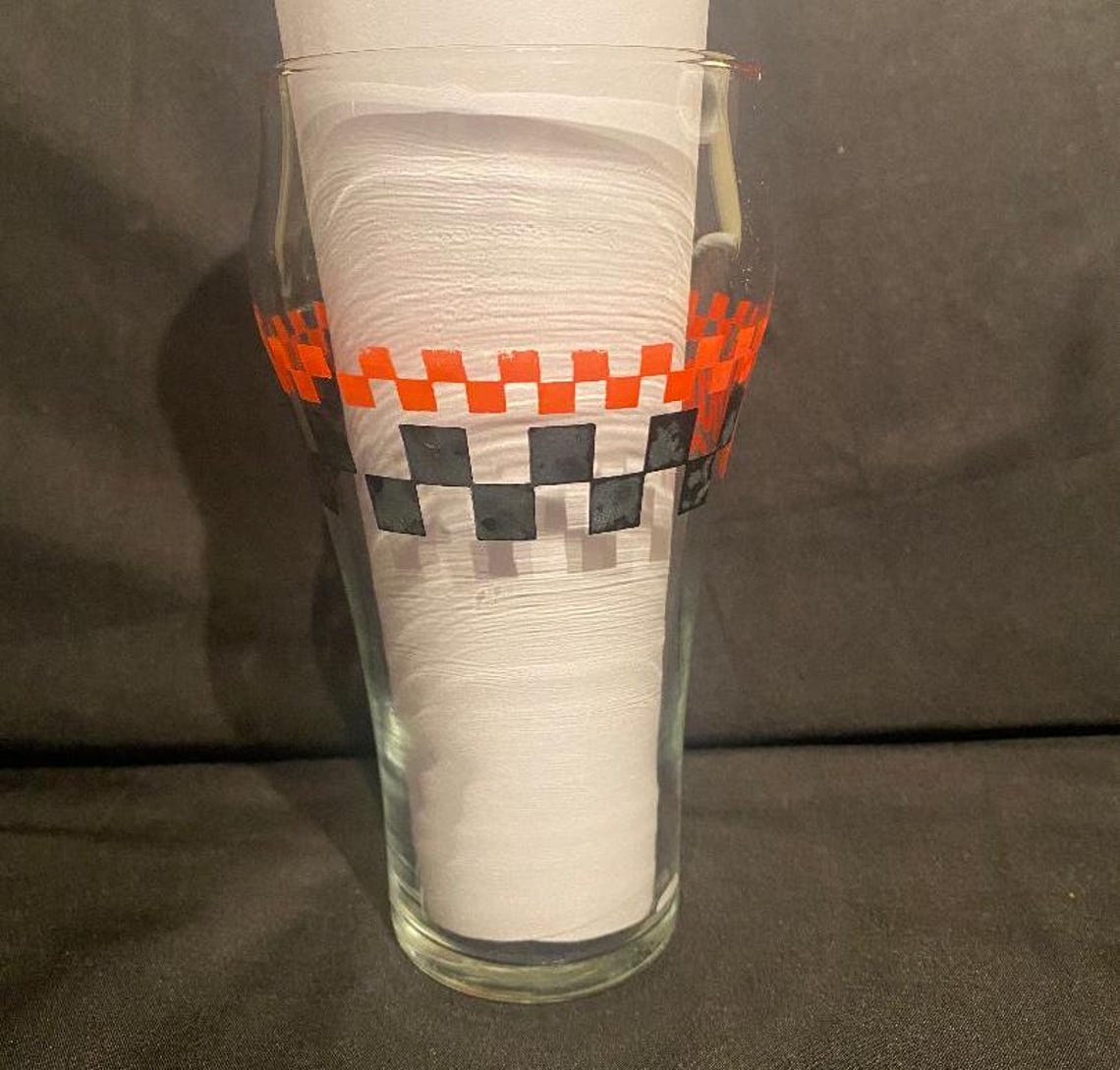 Vintage Coca Cola Checkered Bell Soda Glasses - Etsy