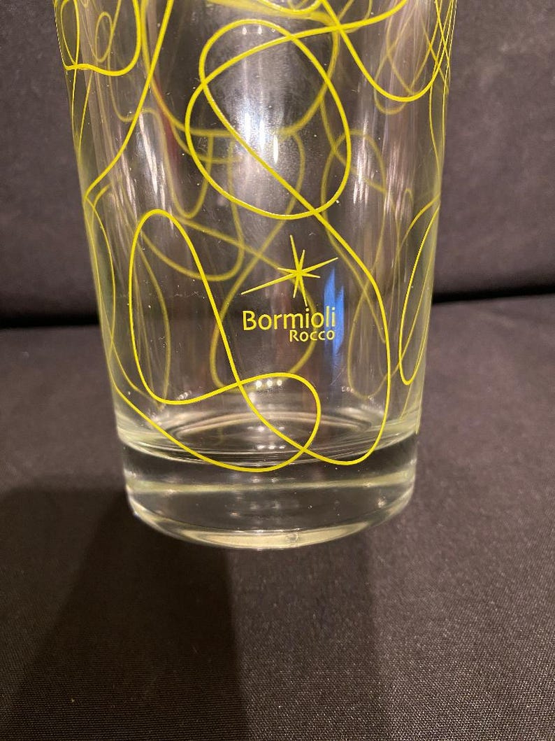 Vintage Bormioli Rocco From Italy Abstract Design Drinking Glasses set ...