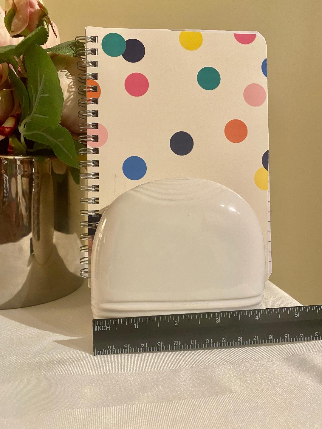 SIGNED SAKURA 30s Style Art Deco Vintage White Napkin Ceramic Letter ...