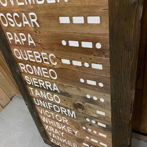 Phonetic Alphabet / Morse Code / Military Alphabet Wall Hanging, Home ...