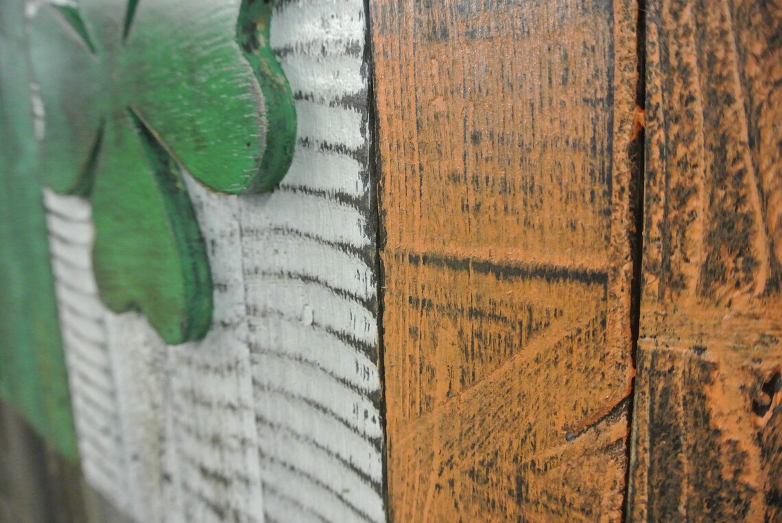 3D Irish Flag Reclaimed Wood Distressed Republic of - Etsy