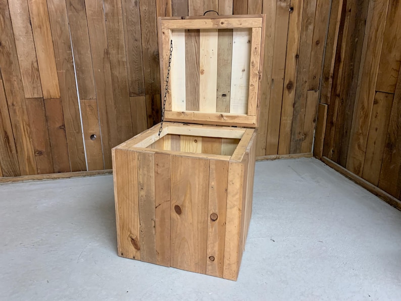 Rustic Reclaimed Wood Storage Box - Etsy