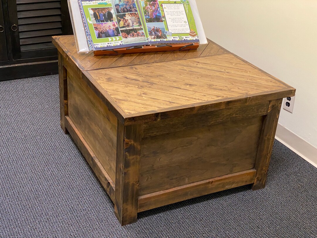 Chevron Top Hope Chest / Storage Chest / Split Lid - Etsy