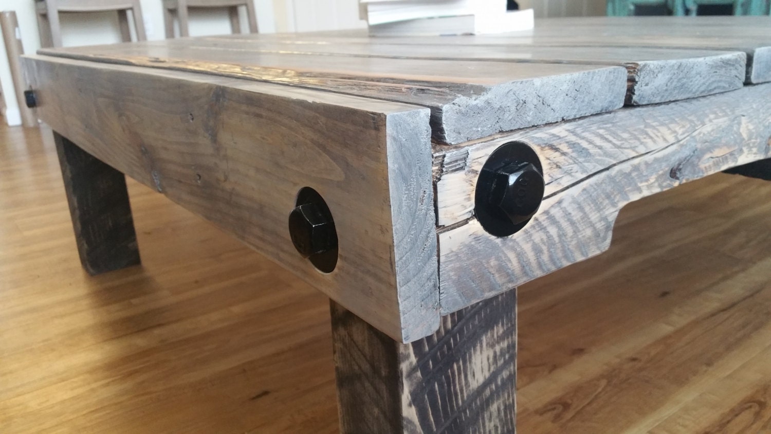 Rustic Reclaimed Pallet Wood Coffee Table Hand Made Custom - Etsy