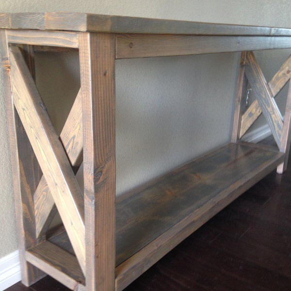 Rustic Sofa Table - Etsy