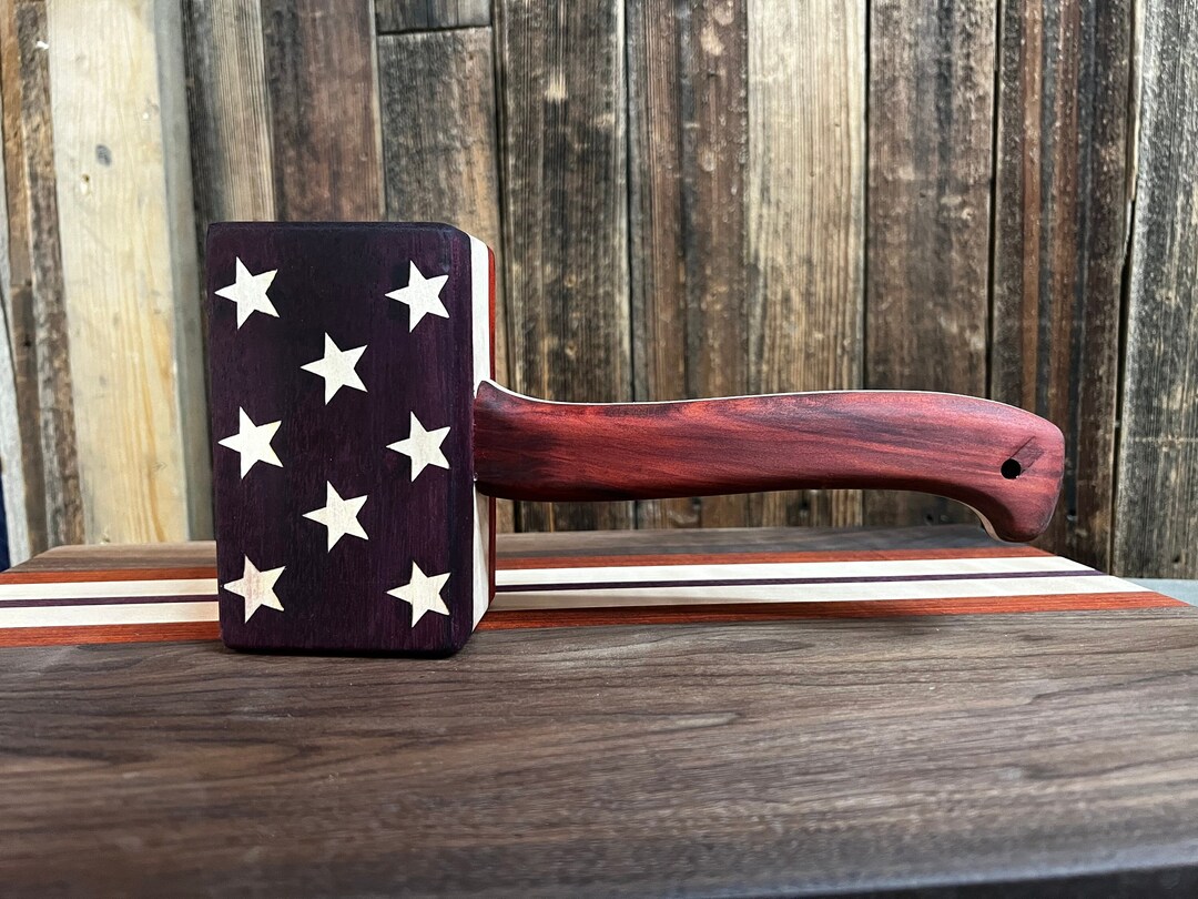 American Flag Wooden Joiners Mallet "the Merica Mallet" / Wood Mallet ...