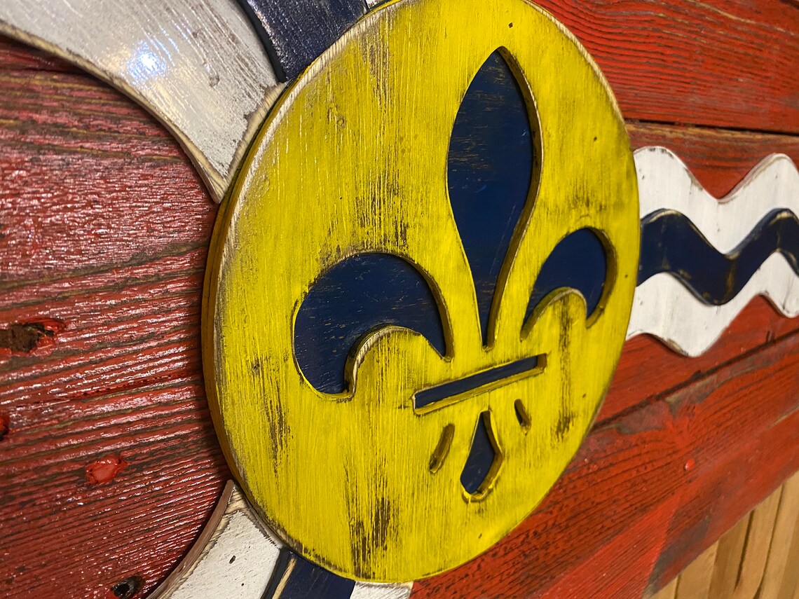 3D St Louis Flag Reclaimed Wood Distressed Wall Art STL - Etsy