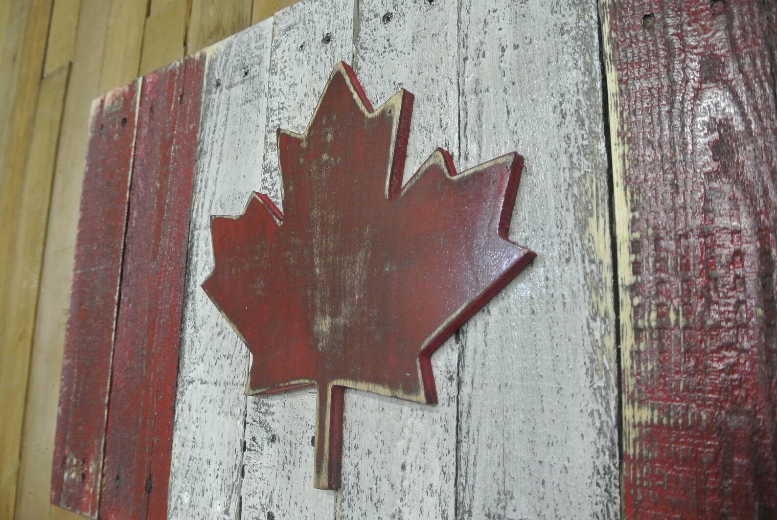 3D Canadian Flag Canada flag maple leaf rustic distressed | Etsy