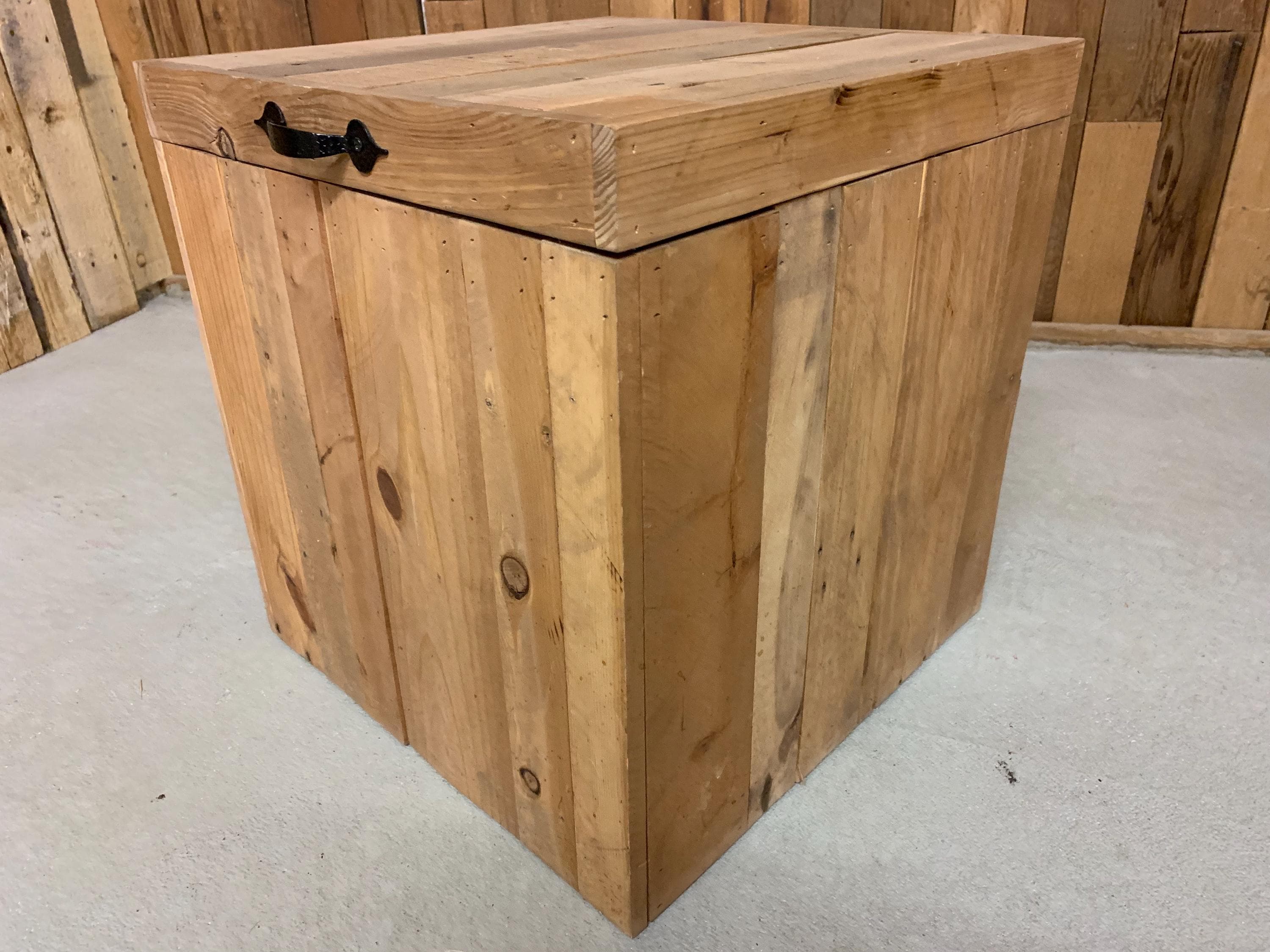 Rustic Reclaimed Wood Storage Box - Etsy
