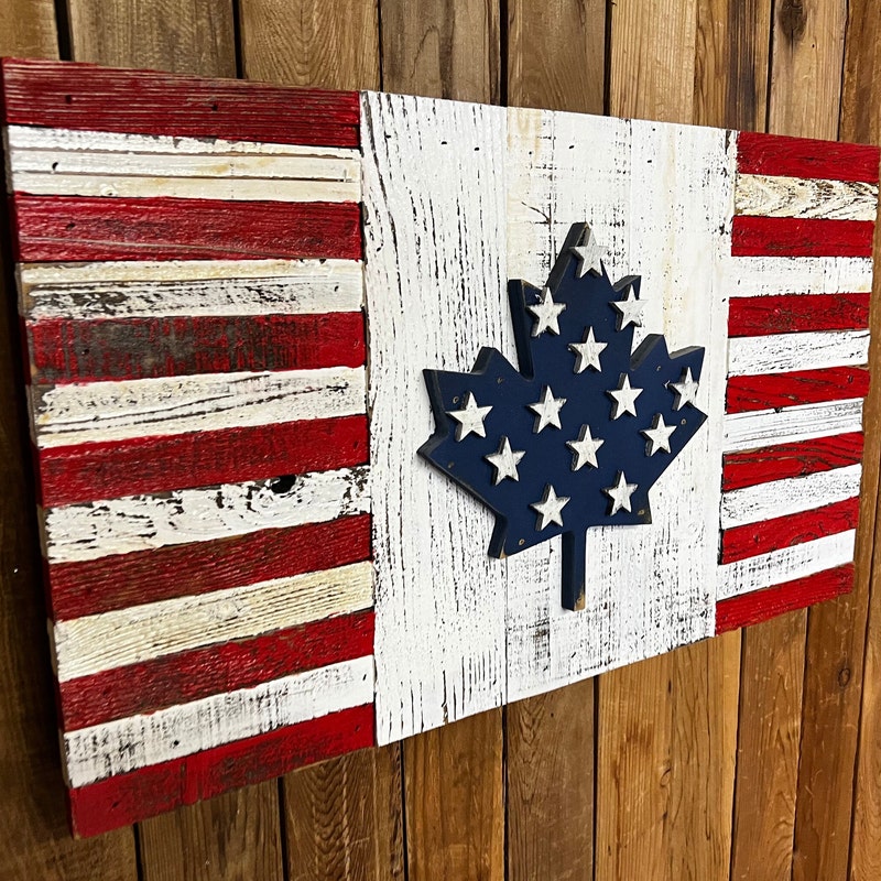 Wooden Canadian Flag - Etsy Canada