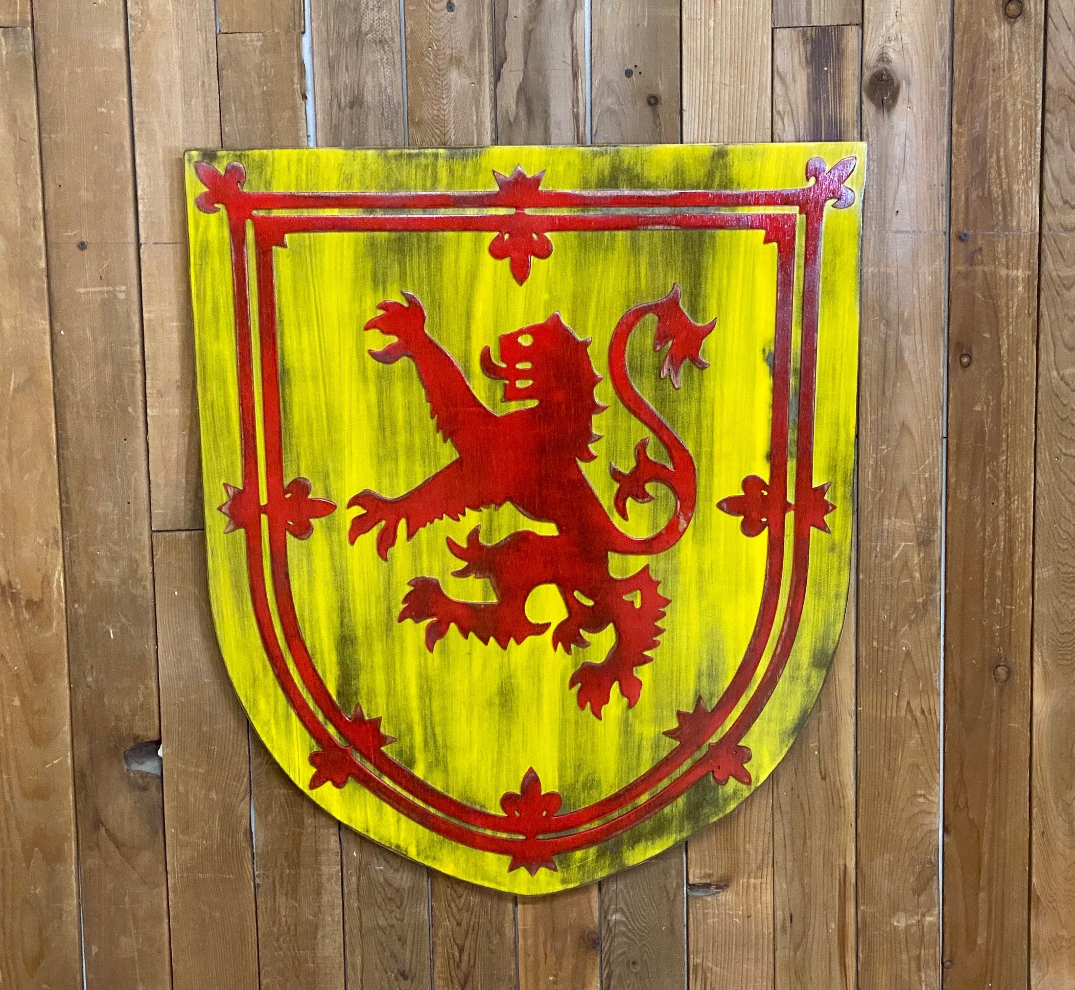 Home & Living Wall Hanging Heraldic Symbol Scotland Royal Arms 3D ...